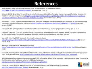 Adopting and developing an information literacy framework at Maynooth ...