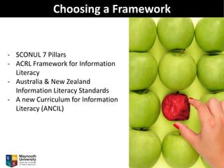 Adopting and developing an information literacy framework at Maynooth ...