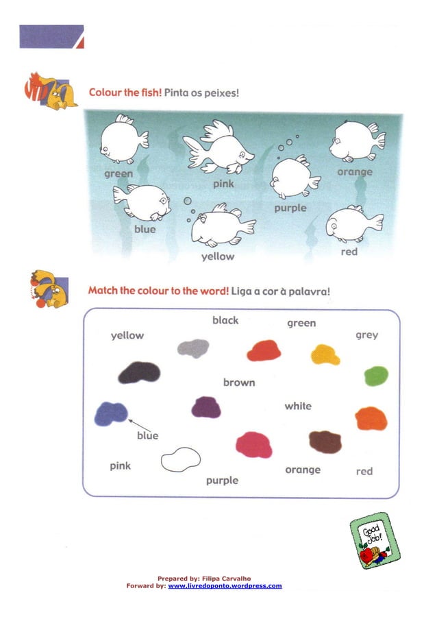 Ld P[1].Colours.Word Activities | PDF | Daycare and Pre-School | Parenting