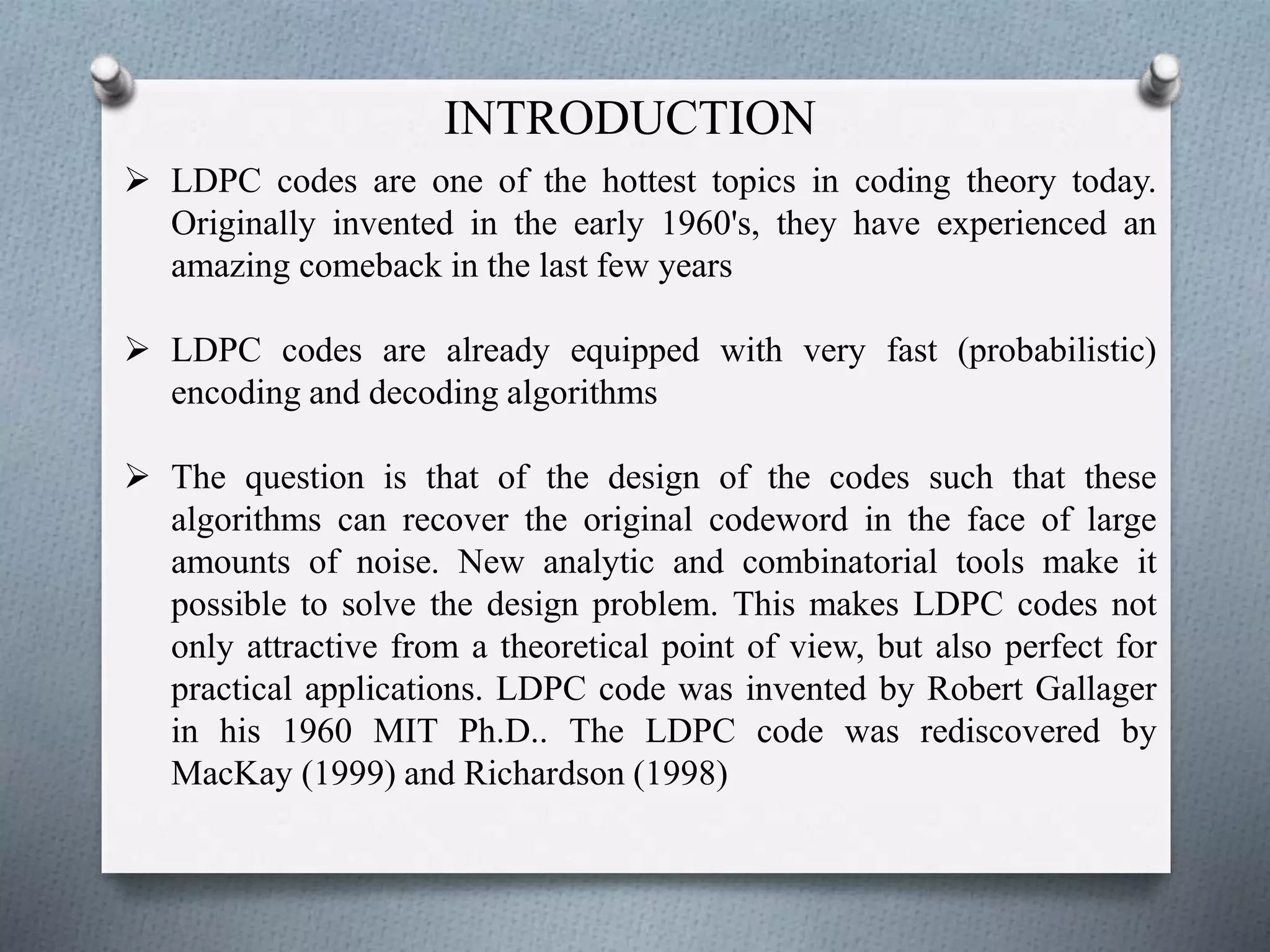 Ldpc based error correction | PPT