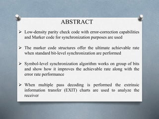 Ldpc based error correction | PPT
