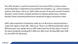 LDPC FEC Codec | PPTX | Computer Software and Applications | Computing