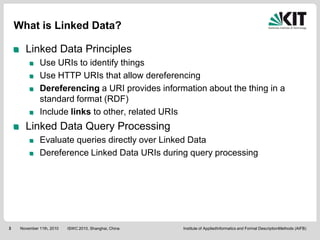 Linked Data Query Processing Strategies | PPTX | Search | Internet
