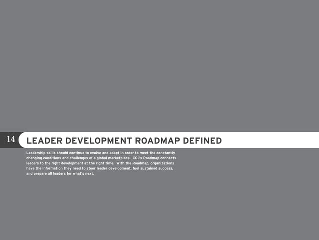 Leader Development Roadmap by CCL | PDF | Business Administration ...