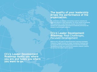 Leader Development Roadmap by CCL | PDF
