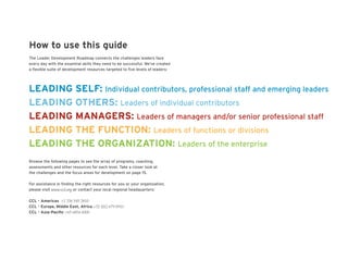 Leader Development Roadmap by CCL | PDF