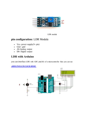 LDR (LIGHT DEPENDENT RESISTOR) | DOCX