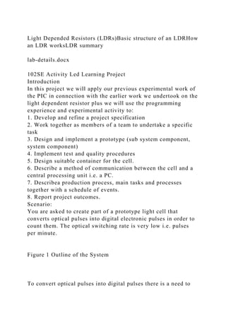 LDR-experimentation.pdfpg. 1 COVENTRY UNIVERSITY .docx