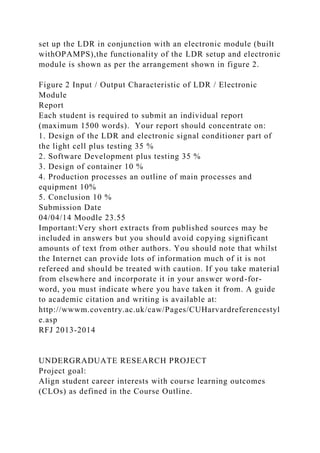 LDR-experimentation.pdfpg. 1 COVENTRY UNIVERSITY .docx