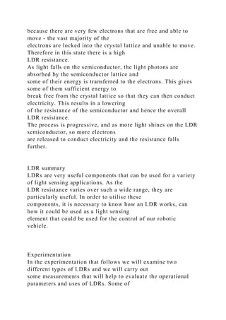 LDR-experimentation.pdfpg. 1 COVENTRY UNIVERSITY .docx