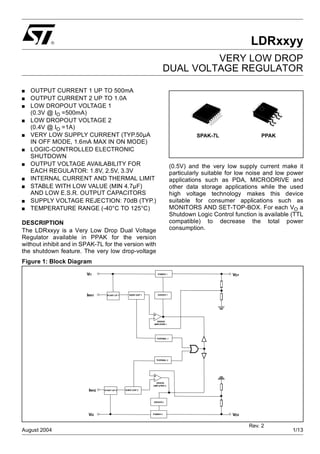 LDR1825PT-R - datasheet - st-microelectronics | PDF