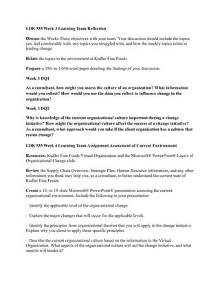 Ldr 535 entire course | DOC