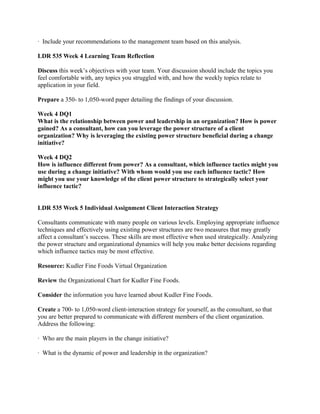 Ldr 535 entire course | DOC