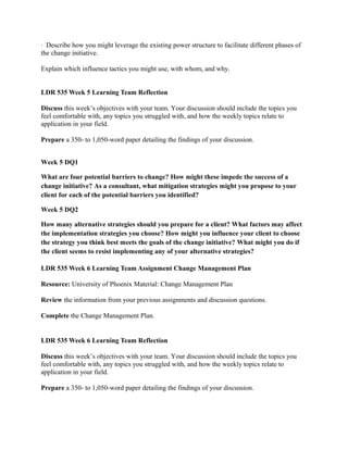 Ldr 535 entire course | DOC