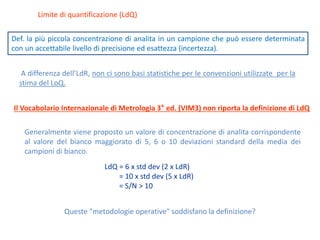 LdR e LdQ dei metodi analitici | PDF