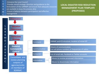 Proposed Local Disaster Risk Reduction Management Planning Process | PPTX