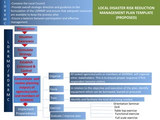 Proposed Local Disaster Risk Reduction Management Planning Process | PPTX