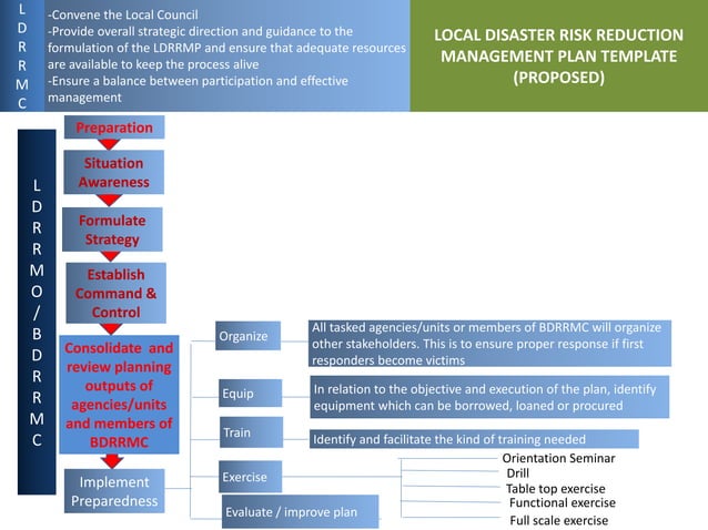 Proposed Local Disaster Risk Reduction Management Planning Process | PPTX