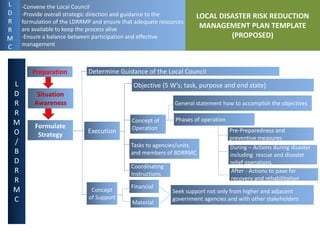 Proposed Local Disaster Risk Reduction Management Planning Process | PPTX