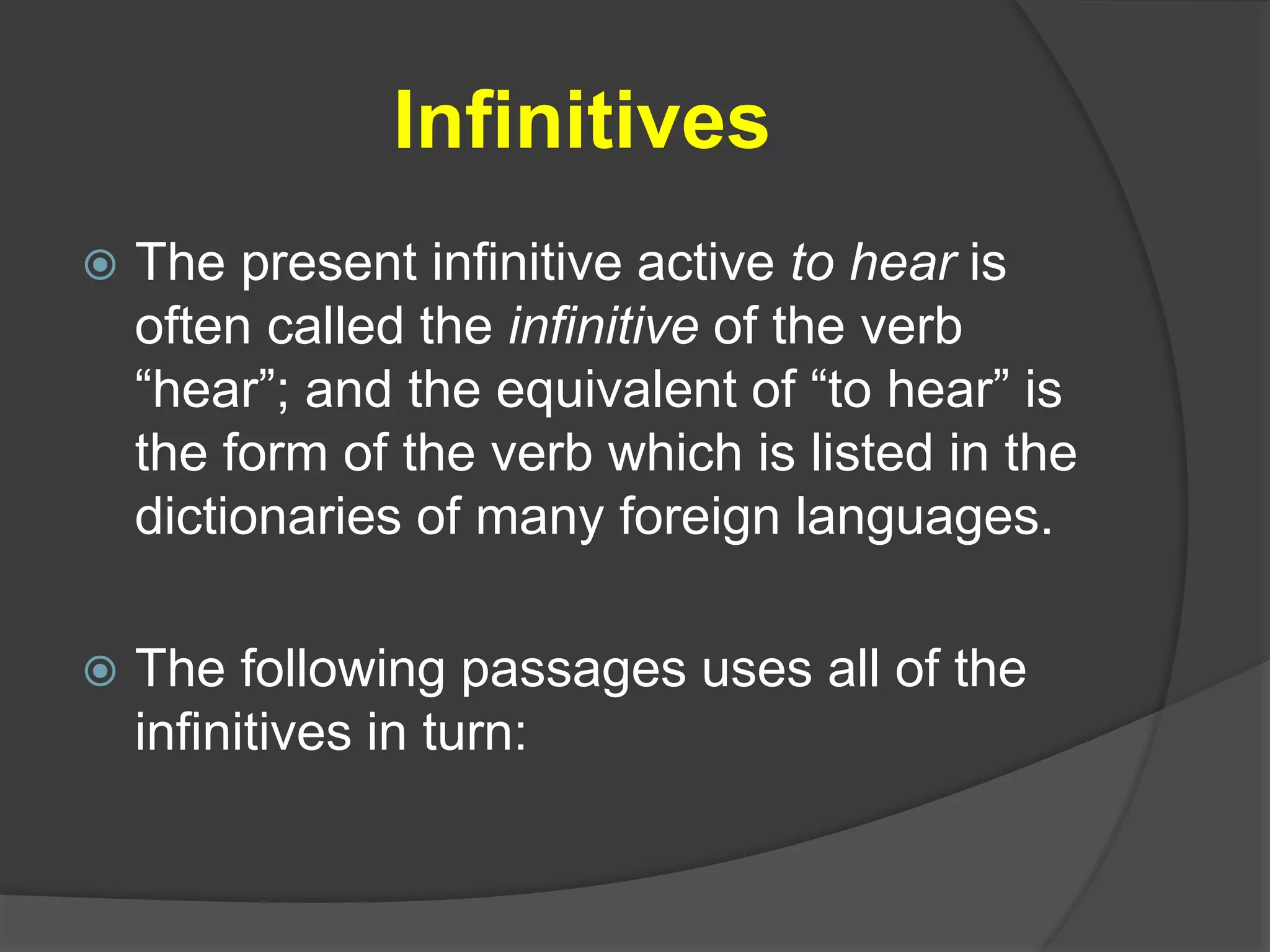Lds non-finite verbs | PPTX