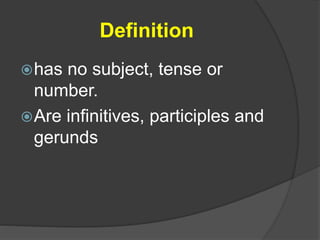 Lds non-finite verbs | PPT