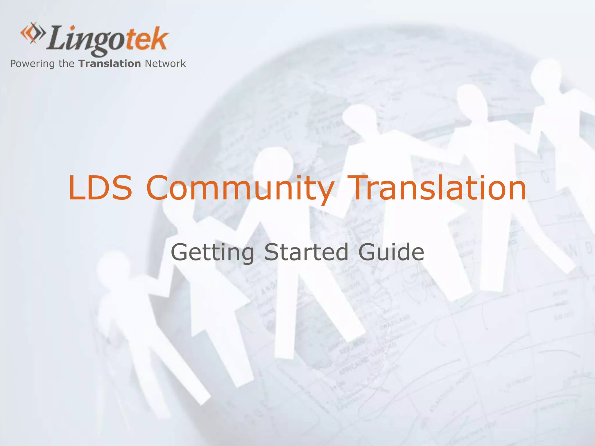 LDS Community Translation Training | PPTX