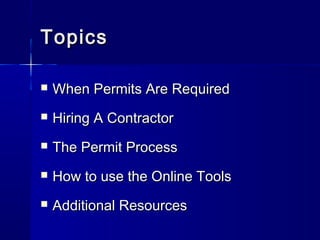 Land Development Services: Permit Overview | PPT