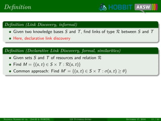 Link Discovery Tutorial Introduction | PPT