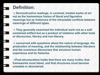 DeconstructionTheory.pptx | Books and Literature