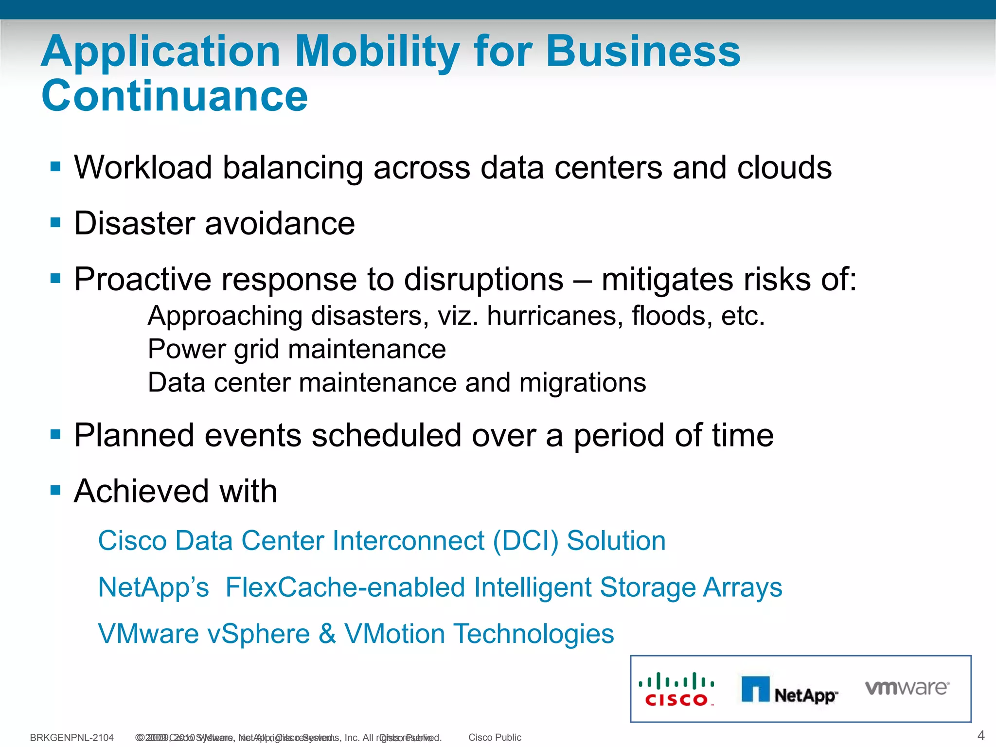 Cisco NetApp VMware - Long Distance VMotion | PPT