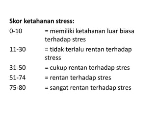 STRES, ADAPTASI, DAN HOMEOSTASIS | PPTX