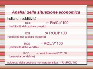 Le analisi di bilancio | ODP