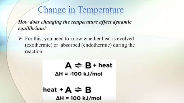 Le chatelier principles in dynamic equilibrium reactions | PPTX ...