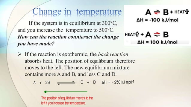 Le chatelier principles in dynamic equilibrium reactions | PPTX ...