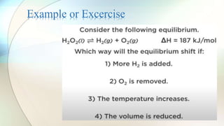 Le chatelier principles in dynamic equilibrium reactions | PPTX
