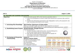 LE-WEEK-1 science grade 7 sample exemplar | DOCX | Education industry ...