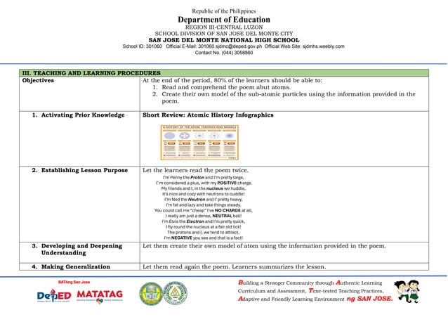 LE-WEEK-1 science grade 7 sample exemplar | DOCX | Education industry | Industries