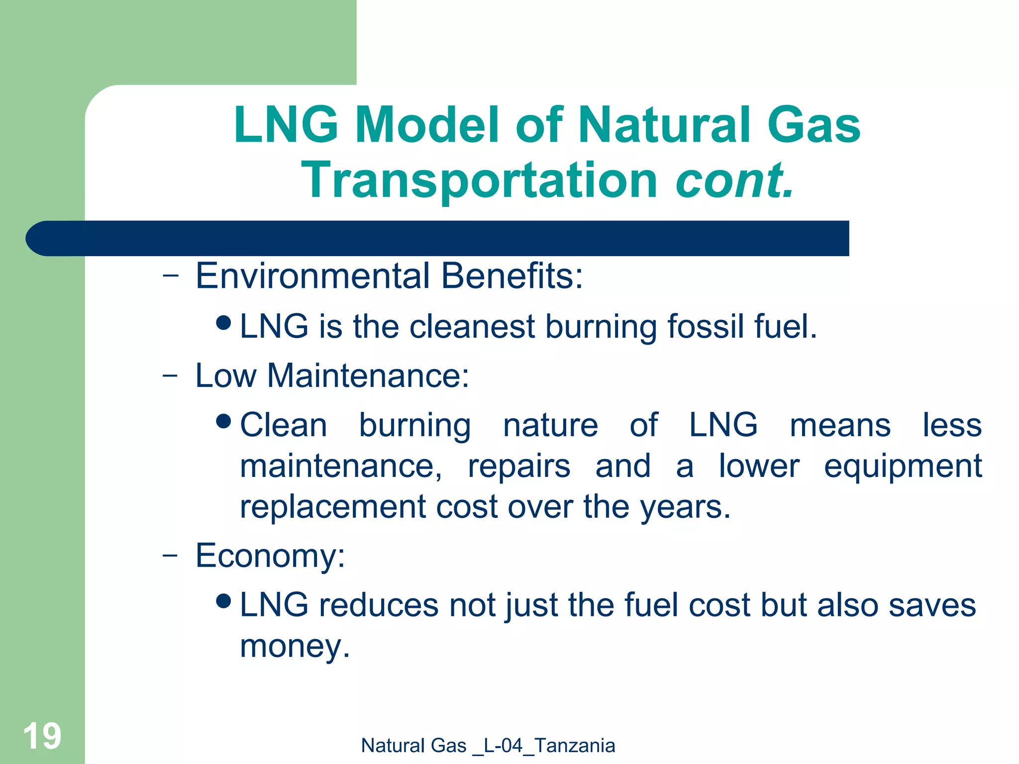 Le 03 Natural Gas (NG) Transportation and Distribution | PPT