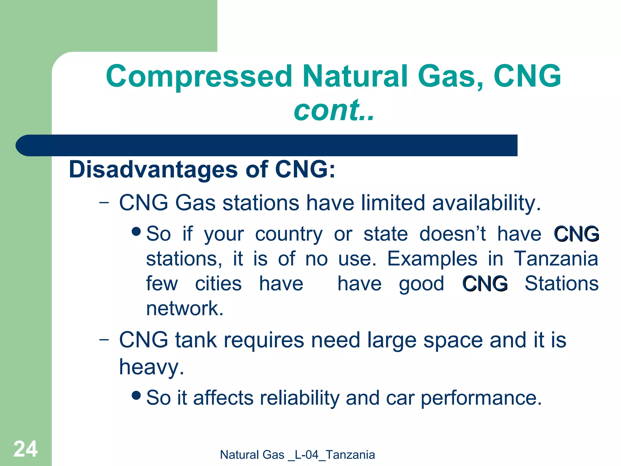 Le 03 Natural Gas (NG) Transportation and Distribution | PPT
