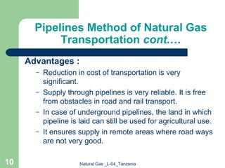 Le 03 Natural Gas (NG) Transportation and Distribution | PPT