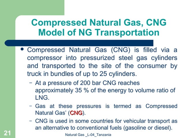 Le 03 Natural Gas (NG) Transportation and Distribution | PPT ...