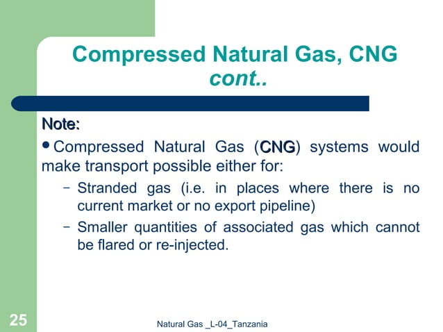 Le 03 Natural Gas (NG) Transportation and Distribution | PPT ...