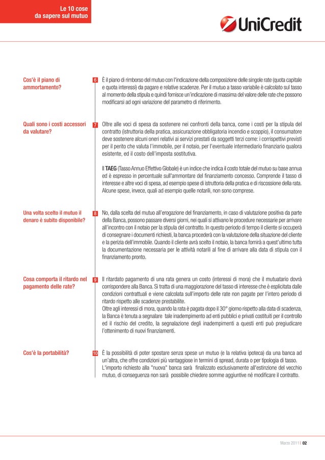 10 cose da sapere sui mutui | PDF