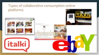 Online platforms for collaborative consumption | PPTX