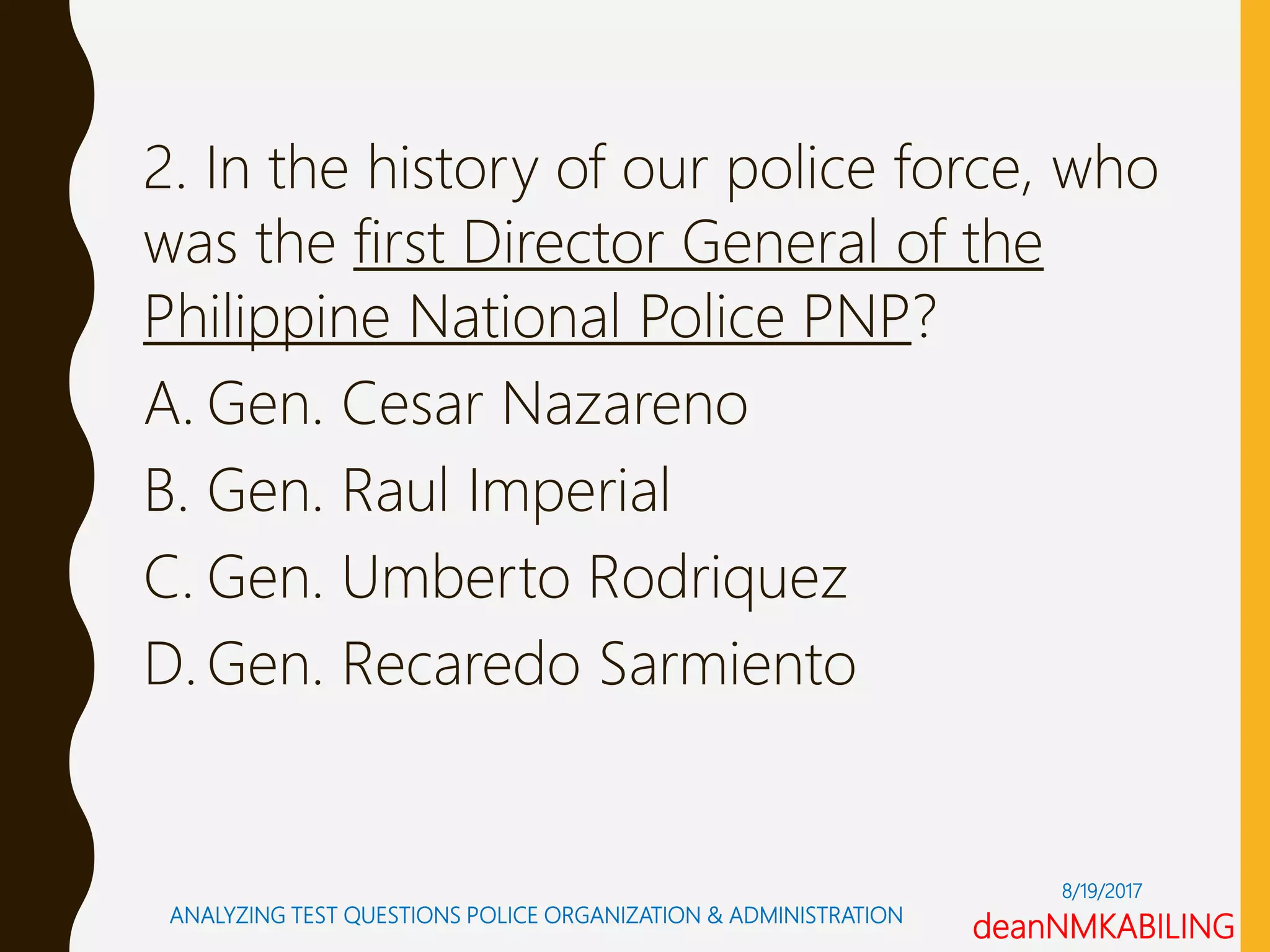CRIMINOLOGY REVIEWER LEA POLICE ORGANIZATION | PPSX