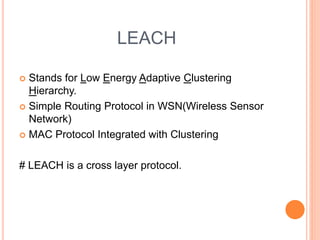 NetSim - Implementing LEACH in WSN | PPT