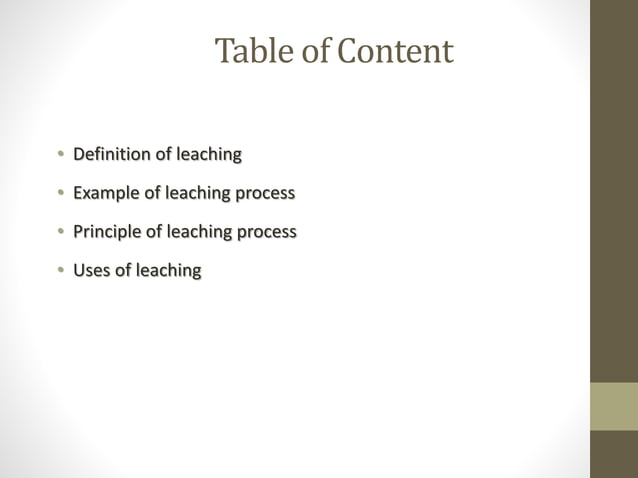 Leaching process (solid-liquid extraction) | PPTX | Chemistry | Science