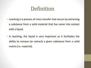 Leaching Definition