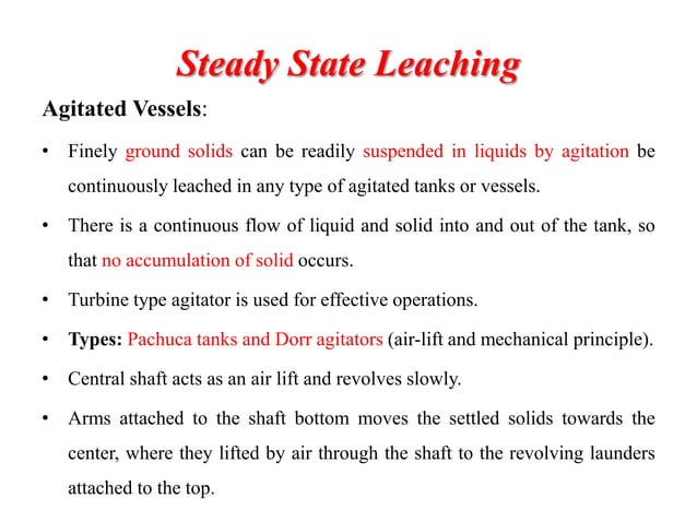 Leaching equipmnts | PPTX | Chemistry | Science