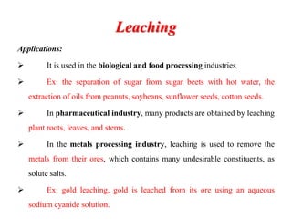 Leaching equipmnts | PPTX